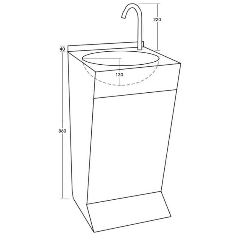 Equipement professionnel cuisine - Lave-mains - Inox + pédale/ non autonome