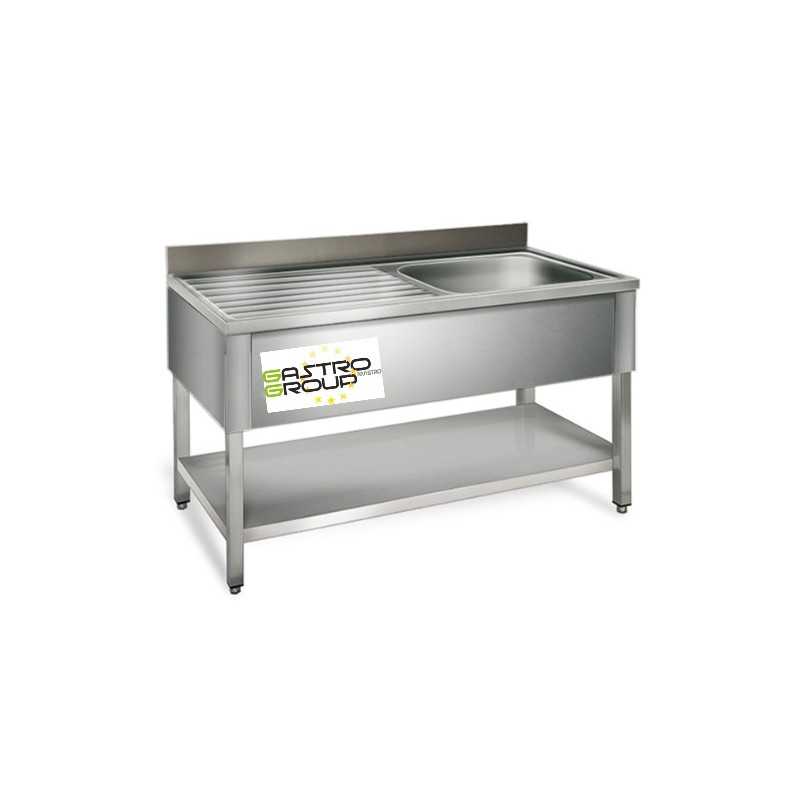 Equipement professionnel cuisine - %category_name% : Plonge inox - AISI 304 - 1400 (L) x 700 (P ...